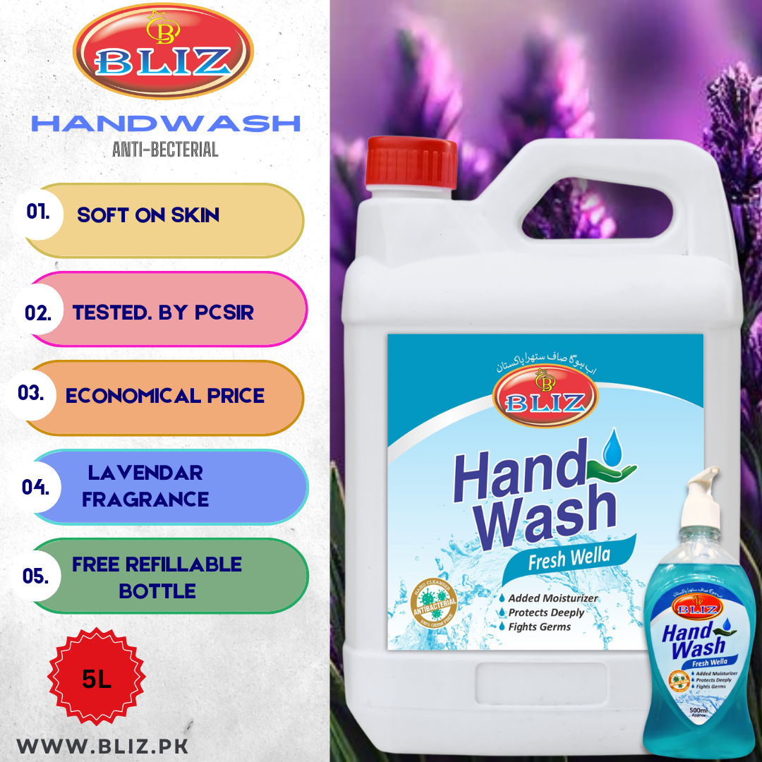 Bliz LavenderGlow Handwash Liquid 5L - Moisturizing and Antibacterial ...